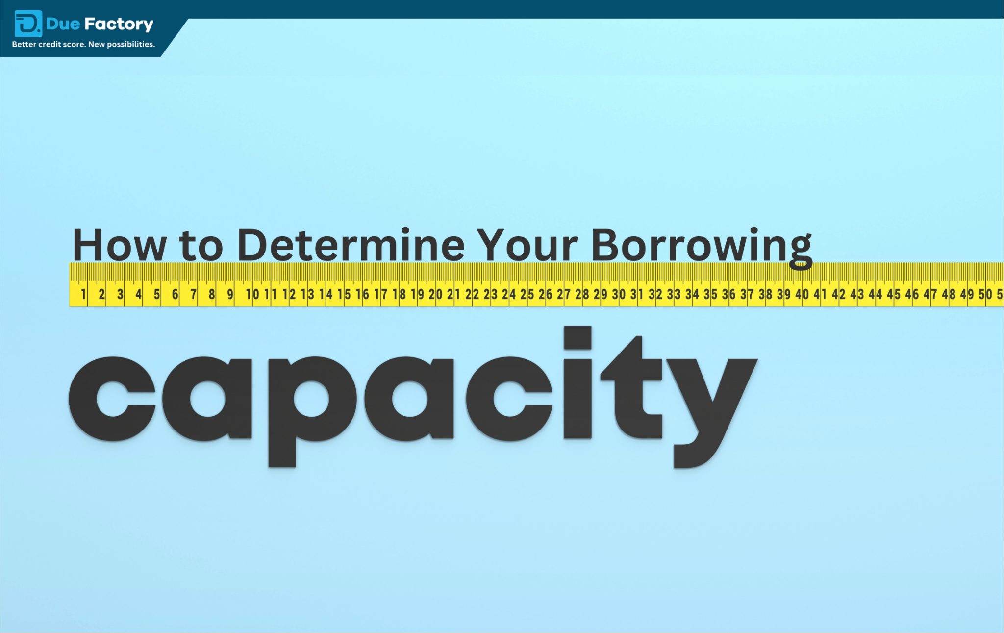 How to Determine Your Borrowing Capacity? - Due Factory